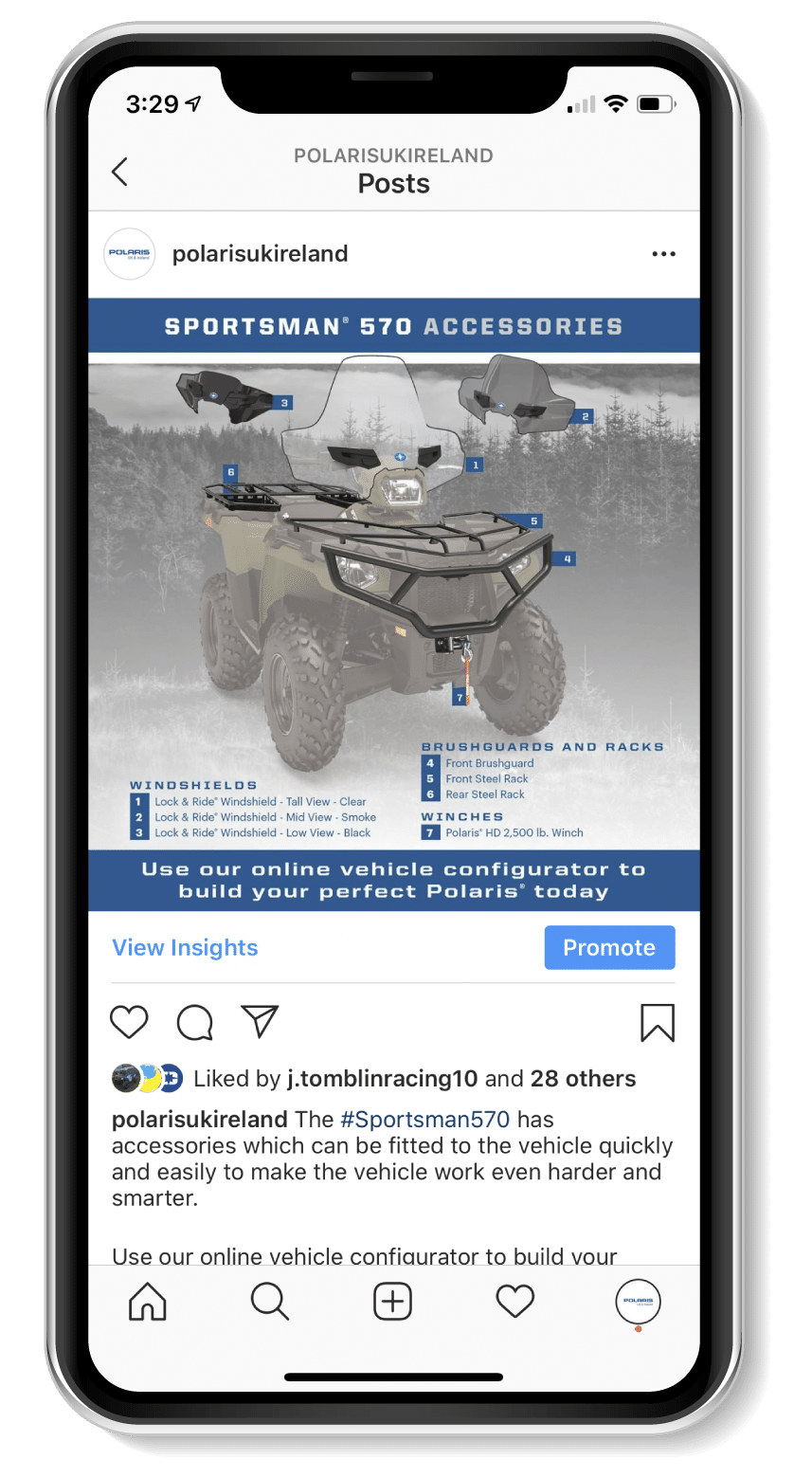 Polaris Britain Social Media Advertising - SW1 Creative Marketing